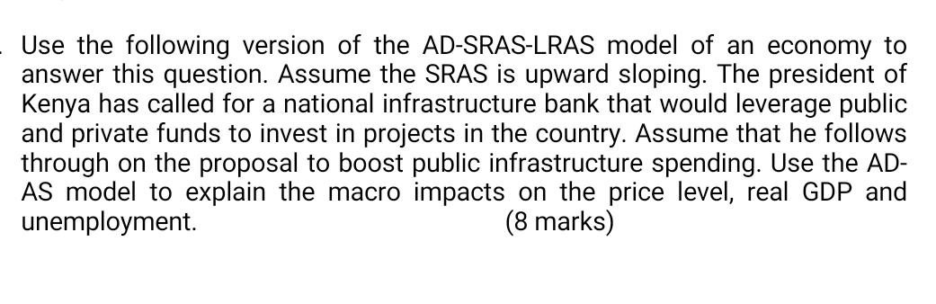 High Quality SOLUTION Use the following version of the AD-SRAS-LRAS model | Chegg.com