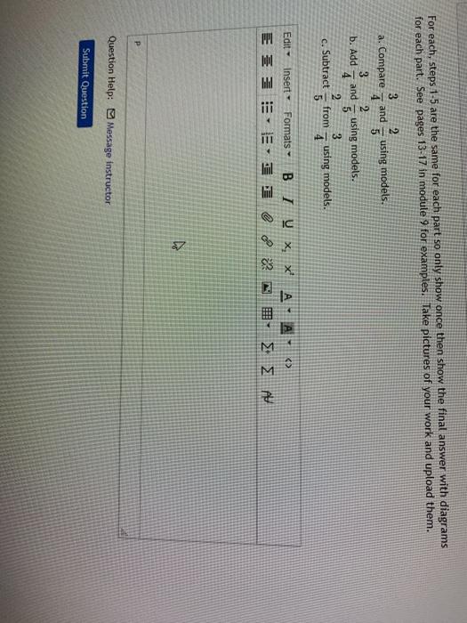 Solved For each, steps 1-5 are the same for each part so | Chegg.com