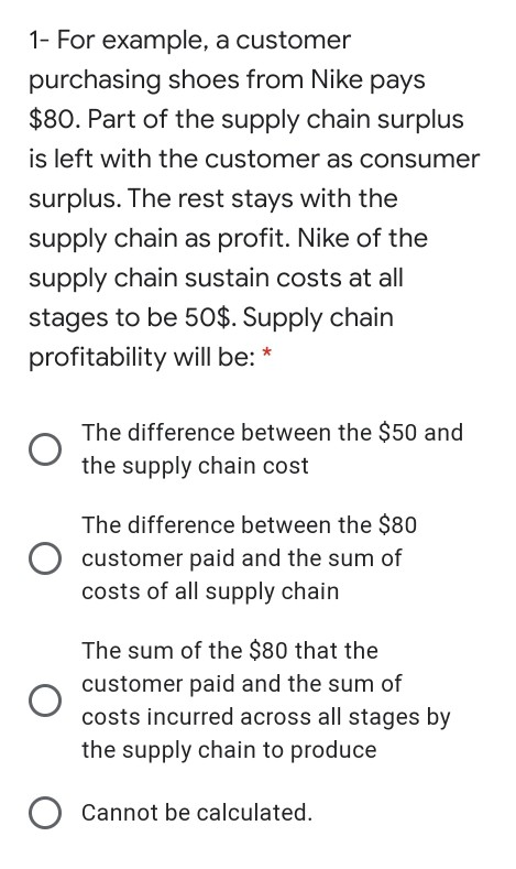 Solved Nike Adopting Supply Chain Information System In the | Chegg.com