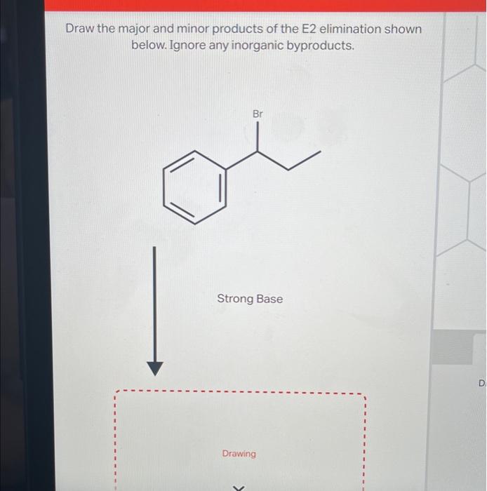 Solved Draw the major product of this elimination. Consider | Chegg.com