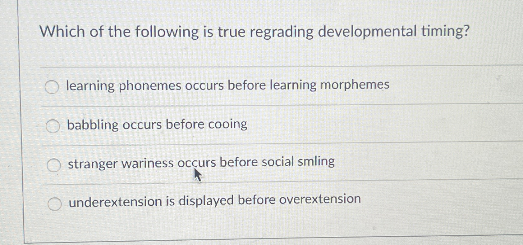 Solved Which of the following is true regrading | Chegg.com