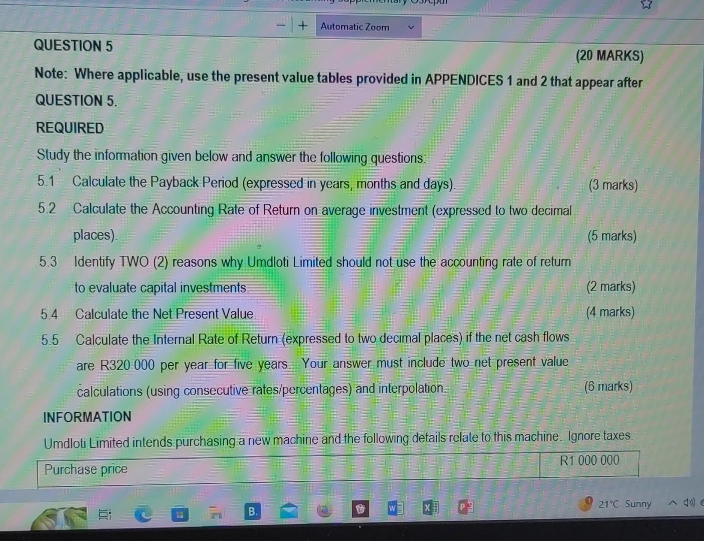 Solved Note: Where applicable, use the present value tables | Chegg.com