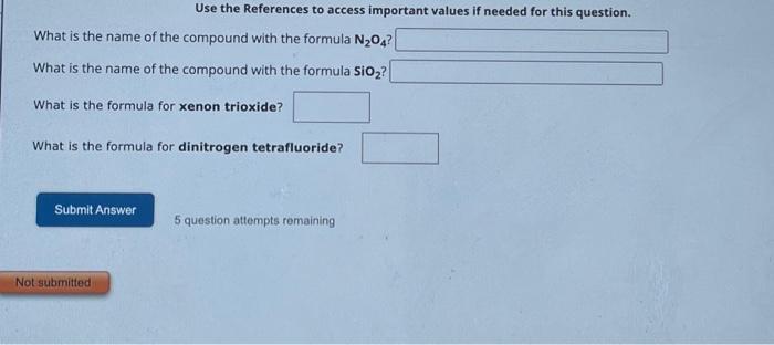 Solved What is the name of the compound with the formula | Chegg.com