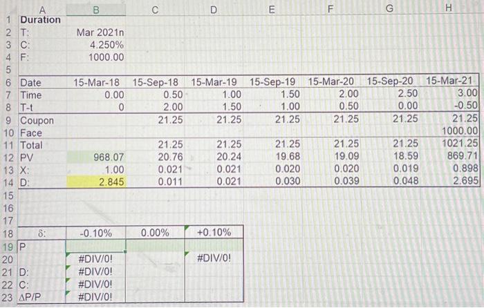 Please find the Duration and Convexity of the given | Chegg.com