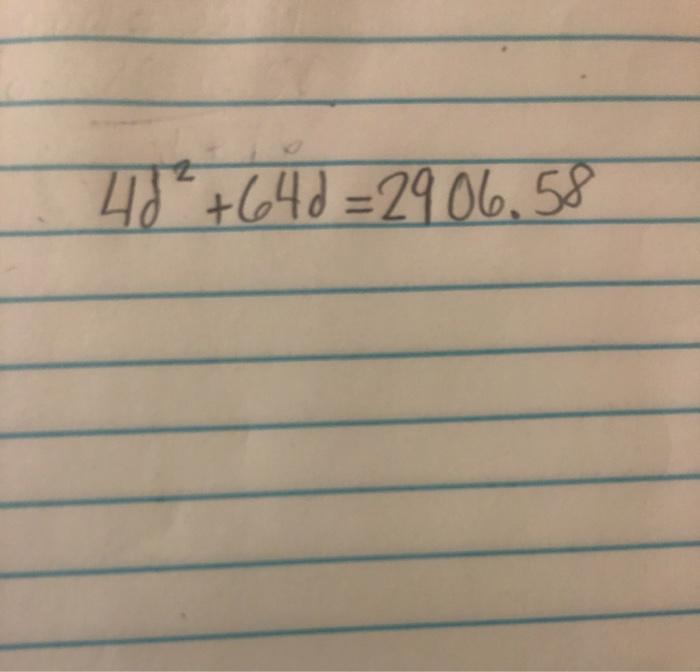 Solved 48² +640=2906.58 | Chegg.com