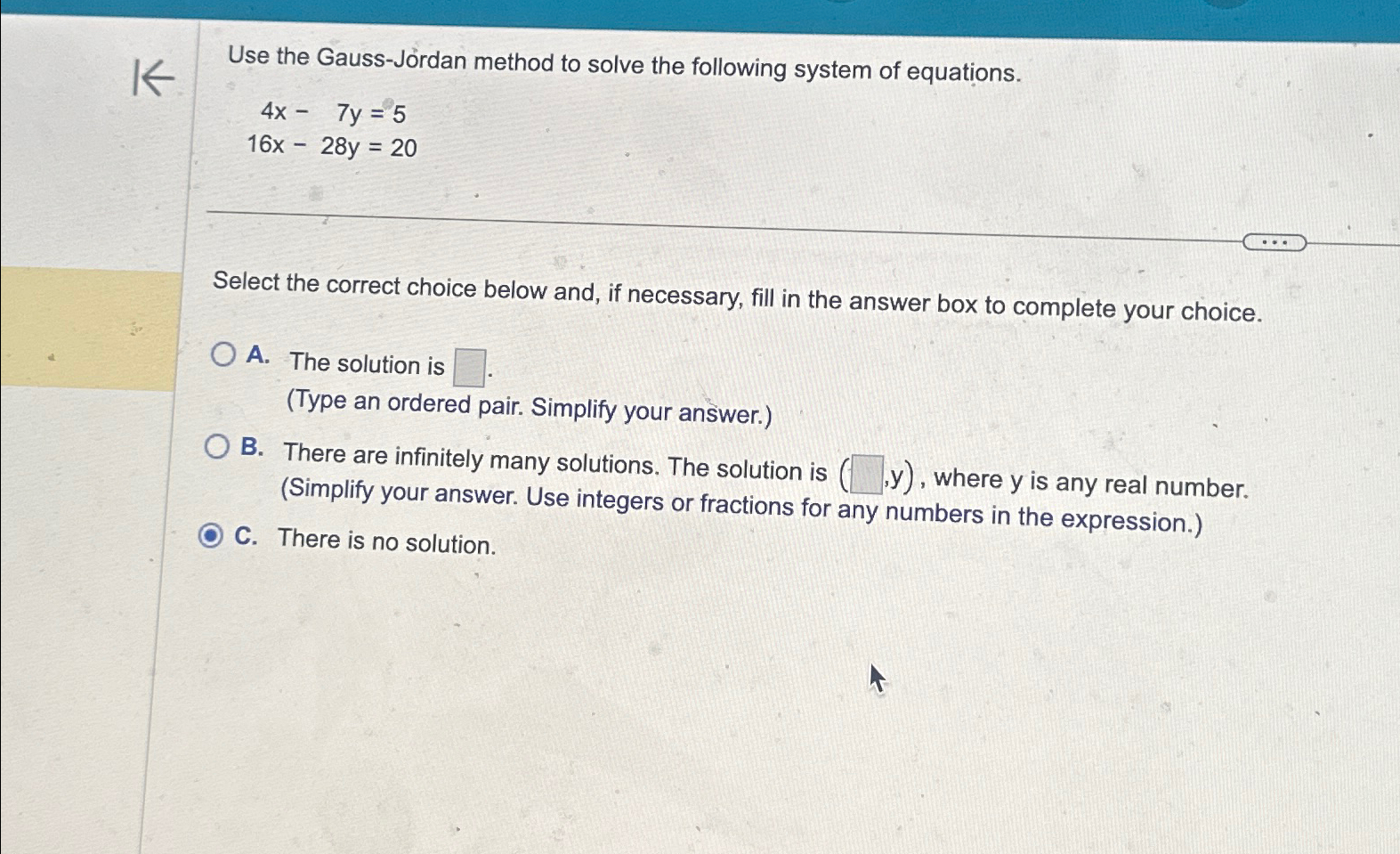 Solved Use the Gauss-Jordan method to solve the following | Chegg.com