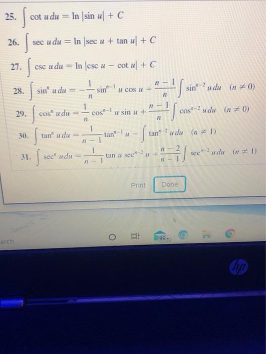 Solved Use the table of integrals, or a computer or | Chegg.com
