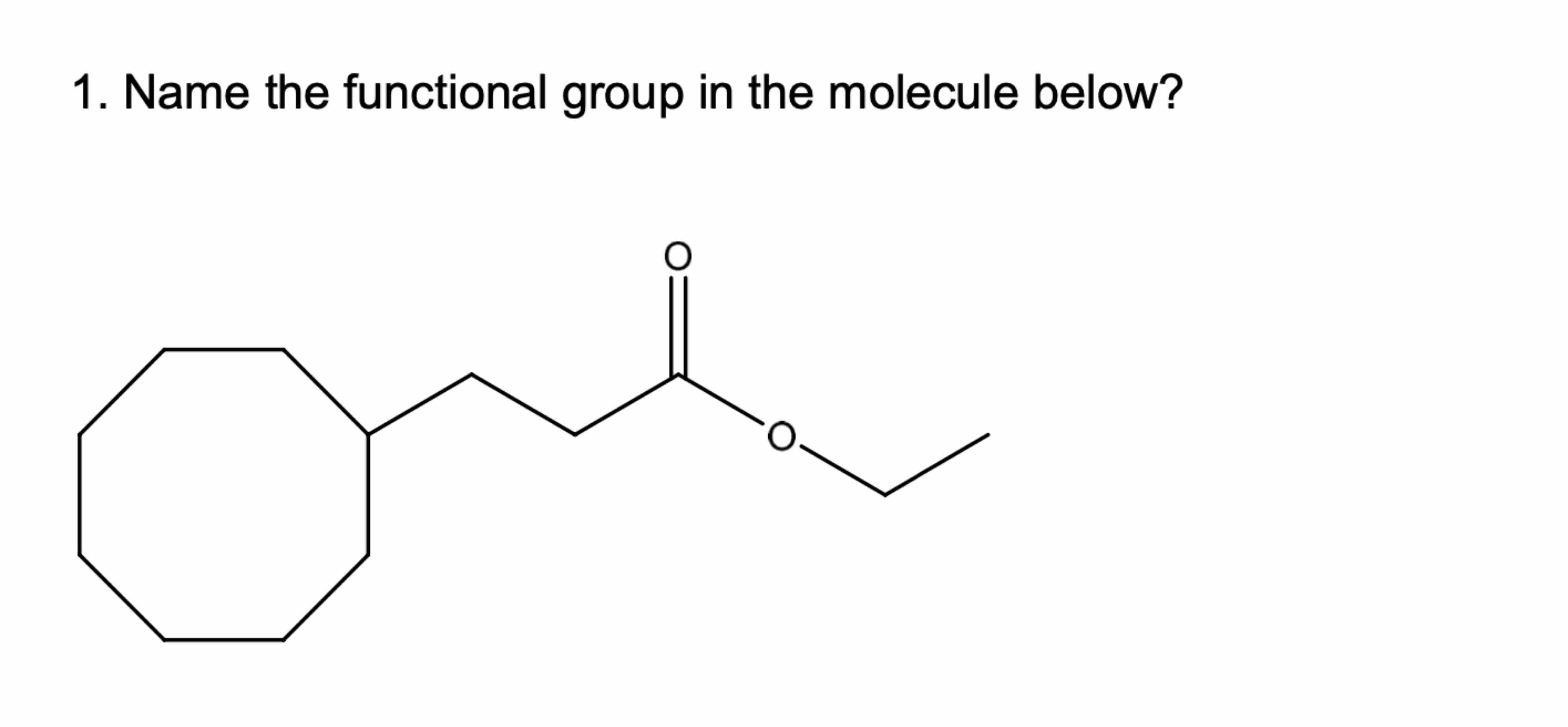Solved Name the functional group in the molecule below? | Chegg.com