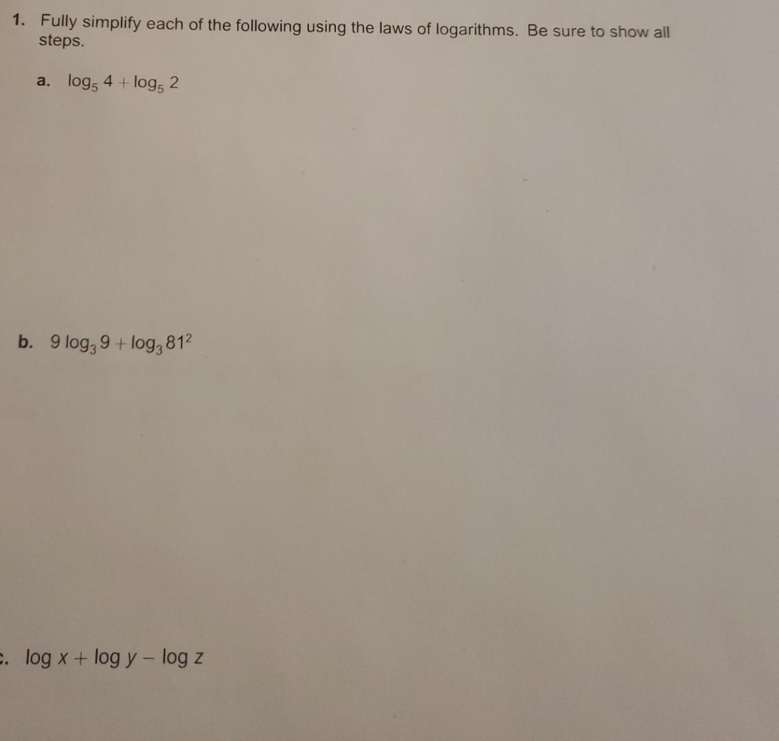 Solved Fully simplify each of the following using the laws | Chegg.com