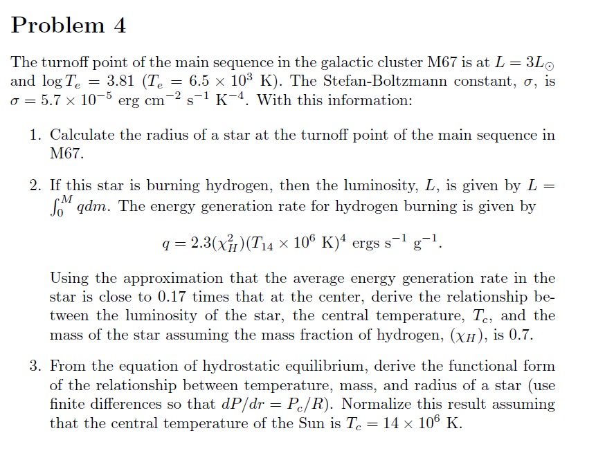 Solved STELLAR STRUCTURE AND EVOLUTION | Chegg.com