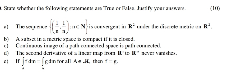 Solved State whether the following statements are True or | Chegg.com