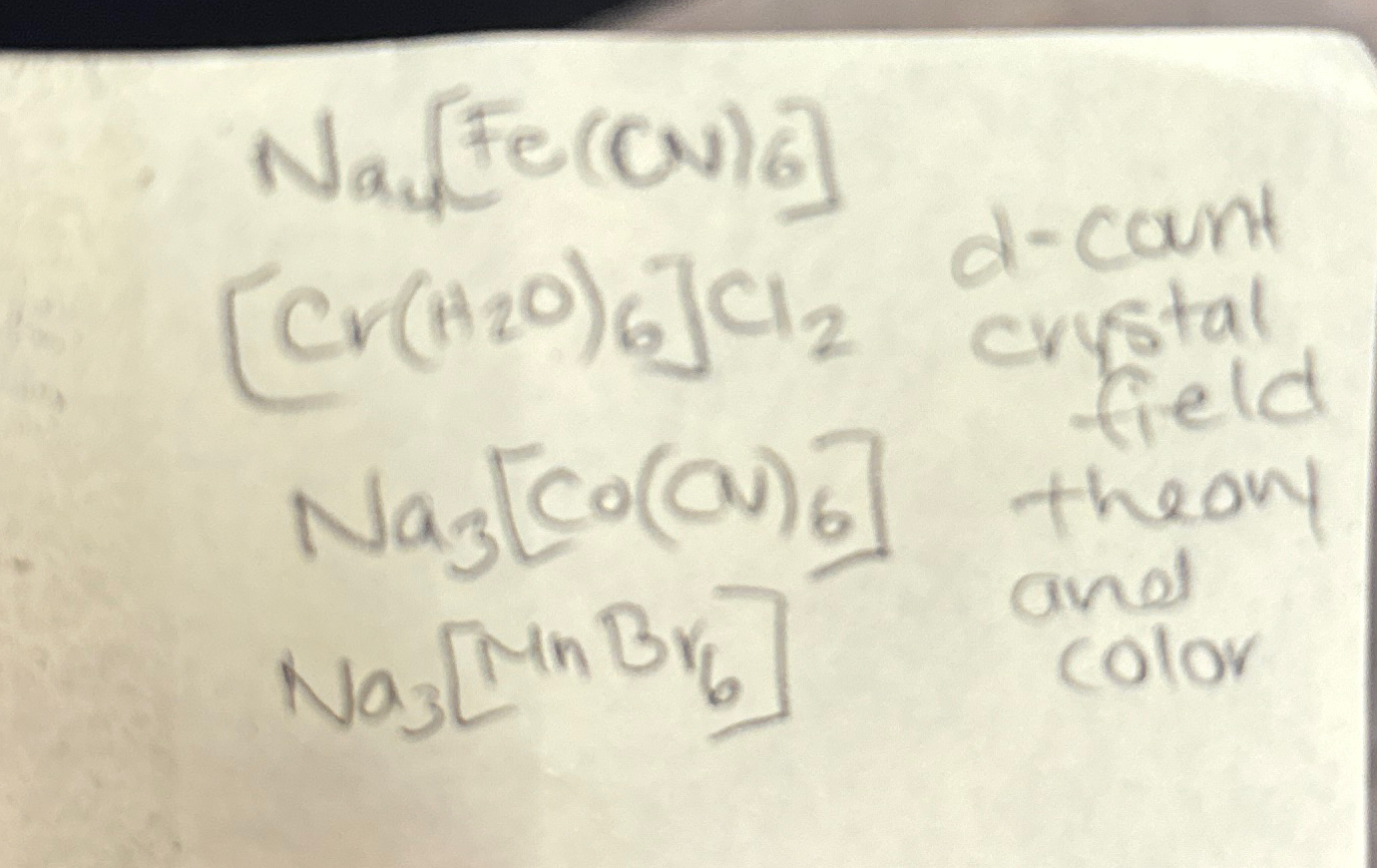 Solved Na4[Fe(CN)6] d-cont | Chegg.com