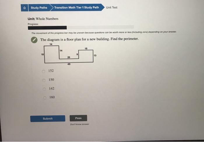 Solved Study Paths Transition Math Tier 1 Study Path Unit | Chegg.com