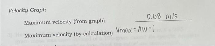 Solved In Vmax=Aw, what is A and how do I calculate it? | Chegg.com