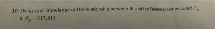 Solved 10. Using your knowledge of the relationship between | Chegg.com