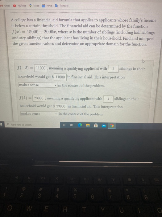 Solved M Gmail YouTube Maps News Translate A college has a | Chegg.com