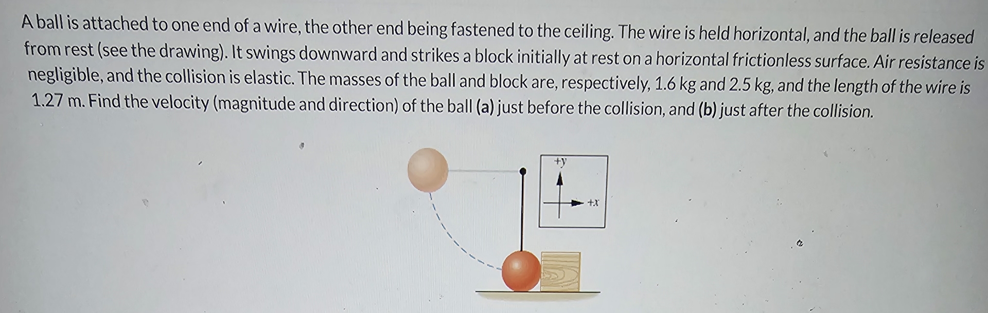 Solved How to solve A ball is attached to one end of a wire, | Chegg.com