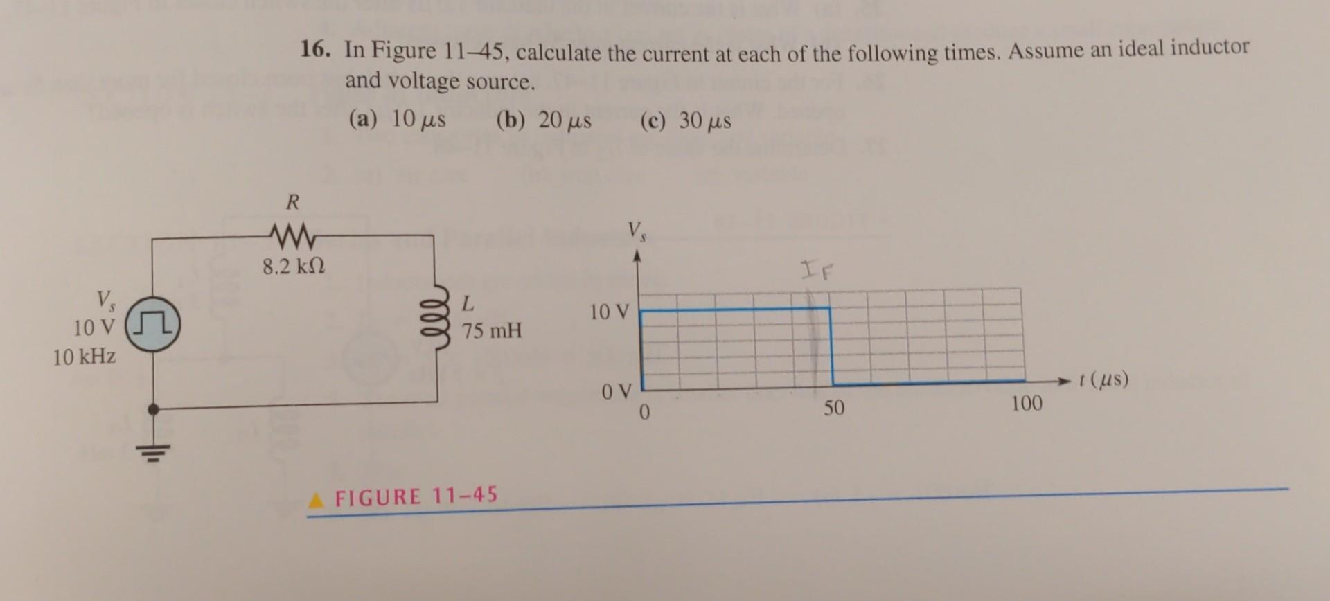 Solved Vs = 10 V f = 10 kHz R = 8.2k ohm L = 75mH 16. In | Chegg.com