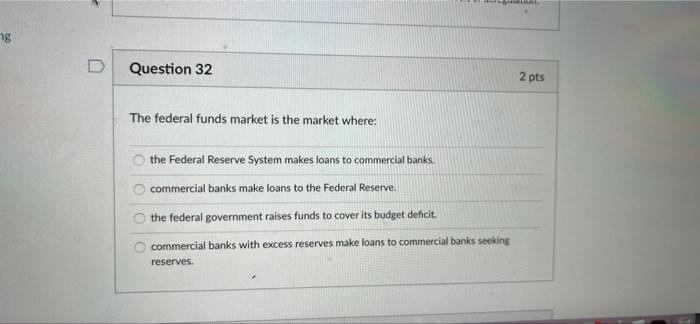 Solved D Question 35 2 pts How does the ON RRP facility | Chegg.com