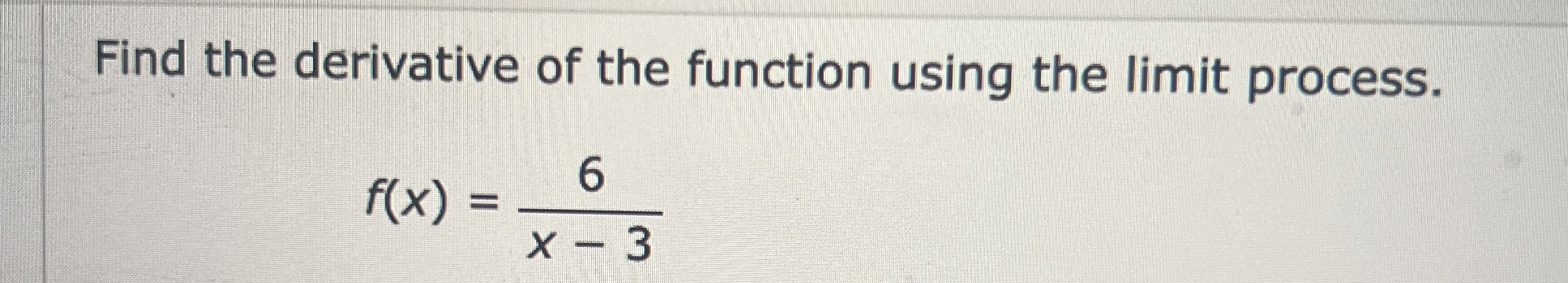 Solved Find the derivative of the function using the limit | Chegg.com