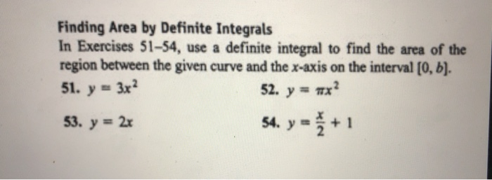 Solved Finding Area by Definite Integrals In Exercises | Chegg.com