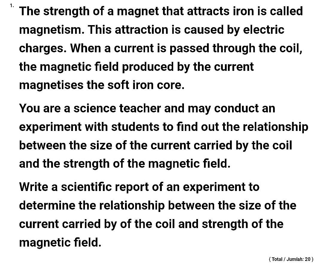 Solved The strength of a magnet that attracts iron is called | Chegg.com
