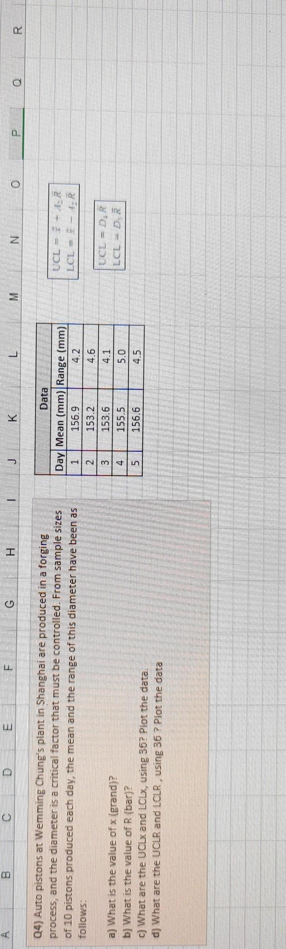 Q4) Auto pistons at Wemming Chung's plant in Shanghai | Chegg.com