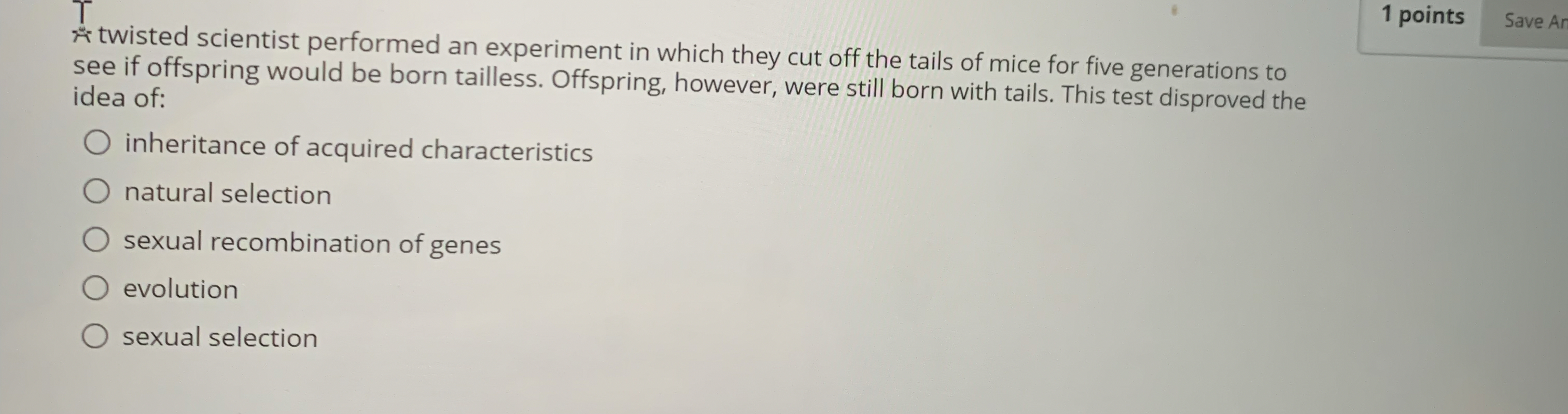 Solved Tsee ifidea of:inheritance of acquired | Chegg.com