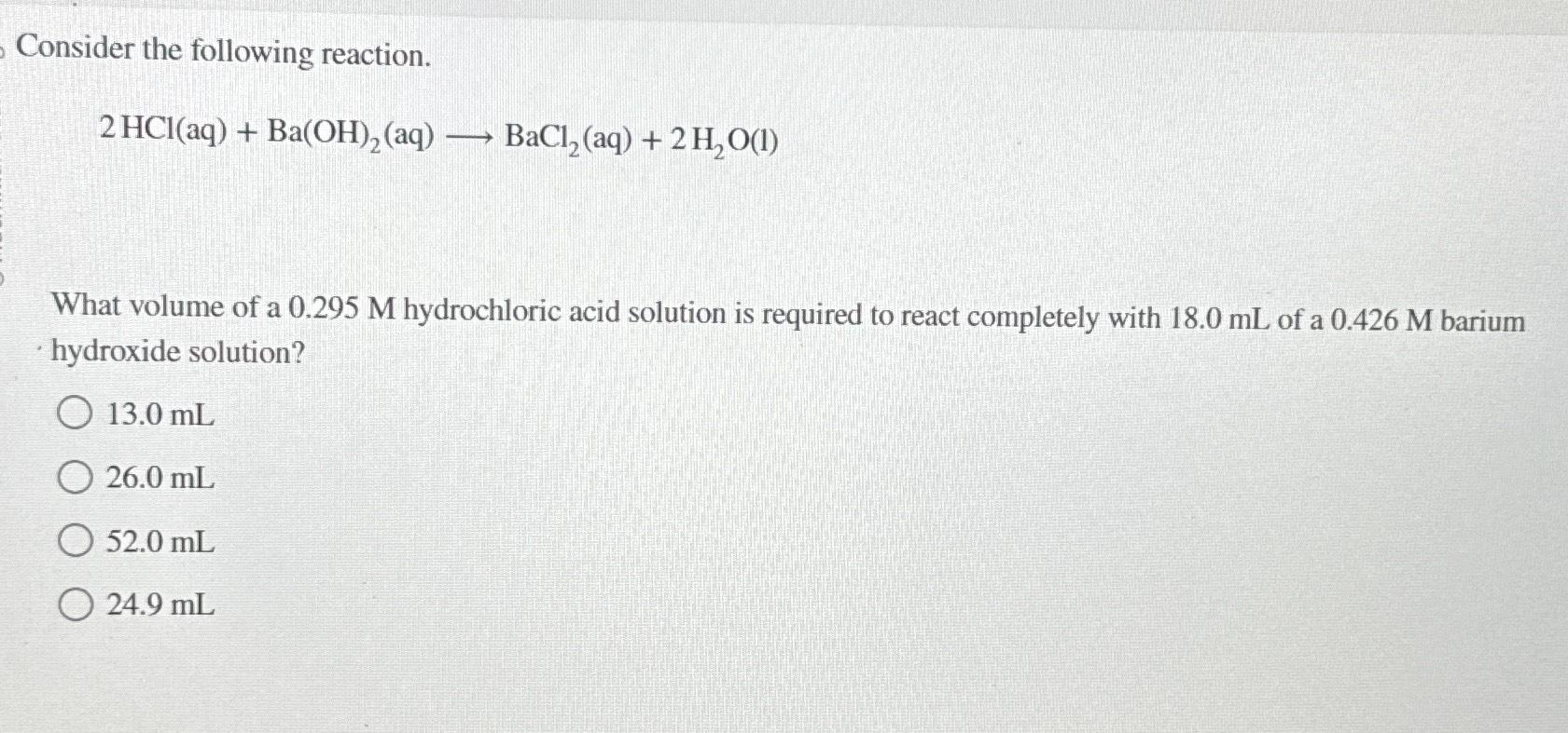 Solved Consider the following | Chegg.com