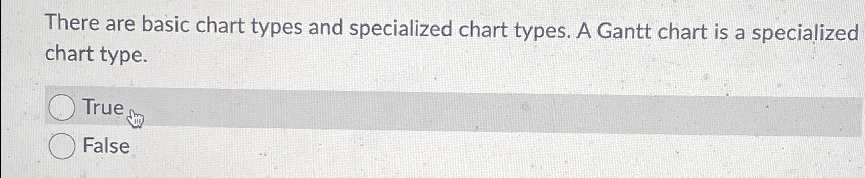 Solved There are basic chart types and specialized chart | Chegg.com