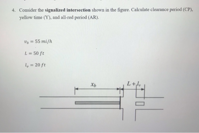 Solved 4. Consider the signalized intersection shown in the | Chegg.com