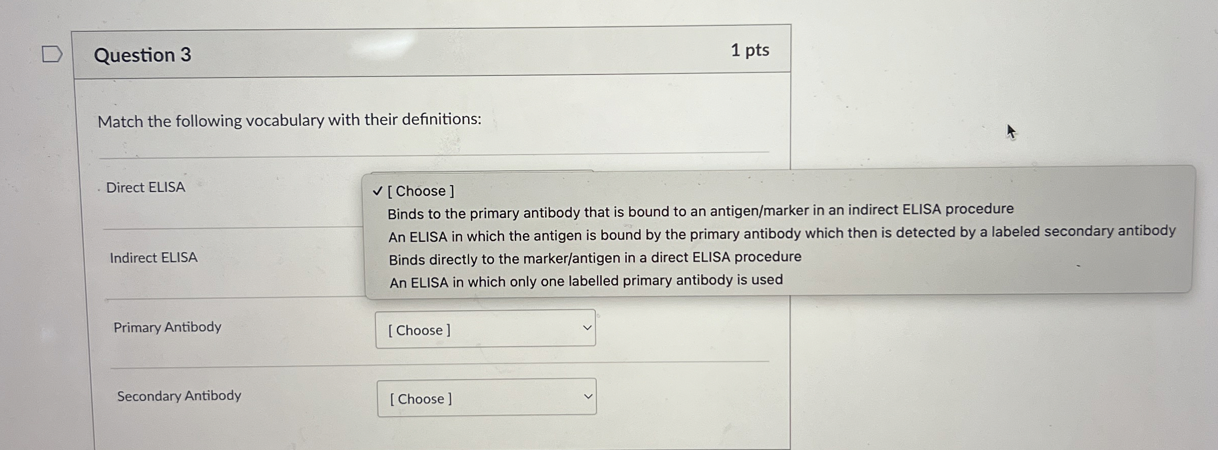 Solved Direct ELISAIndirect ELISAPrimary AntibodySecondary | Chegg.com