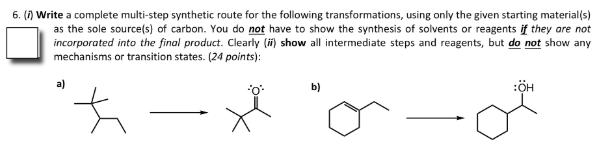 Solved (i) ﻿Write a complete multi-step synthetic route for | Chegg.com