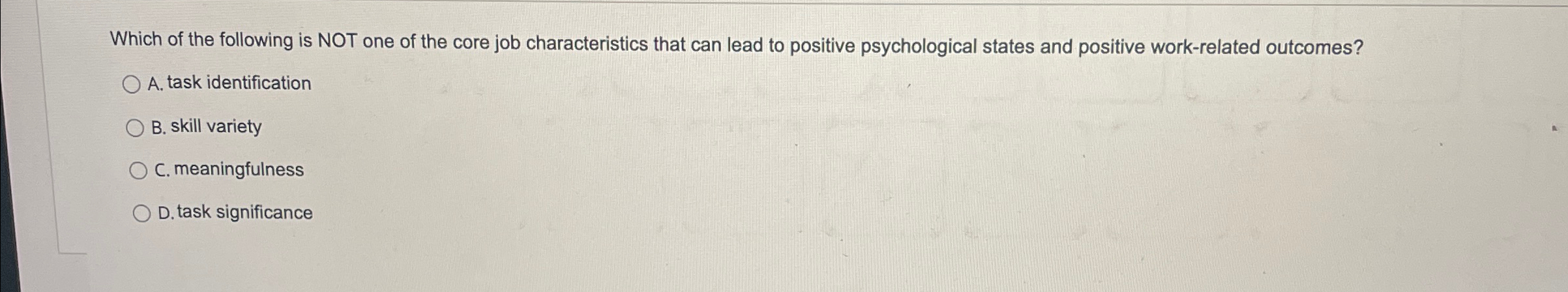 Solved Which of the following is NOT one of the core job | Chegg.com