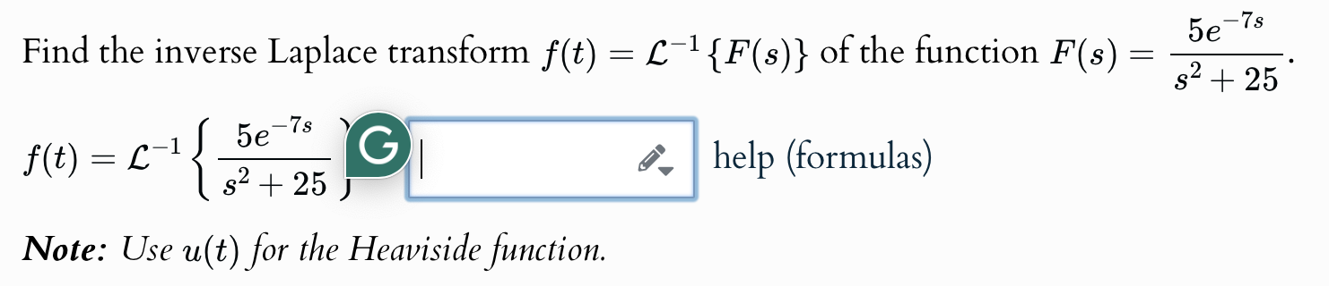 Solved Find the inverse Laplace transform f(t)=L-1{F(s)} ﻿of | Chegg.com