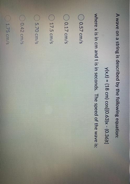 Solved A wave travels along a stretched horizontal string. | Chegg.com