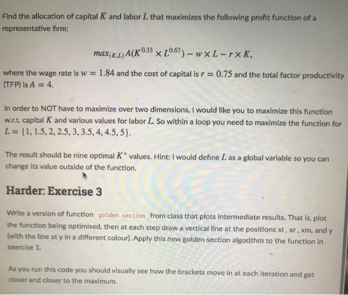 Solved Homework 10: Optimization Submit this homework via | Chegg.com