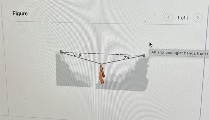 Solved An adventurous archaeologist crosses between two rock | Chegg.com