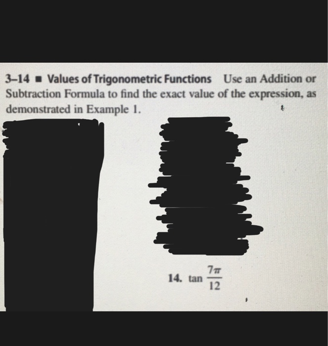 Solved 3-14 Values of Trigonometric Functions Use an | Chegg.com