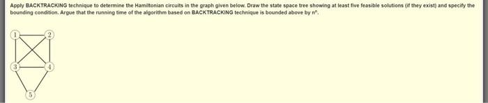 Solved Apply BACKTRACKING technique to determine the | Chegg.com