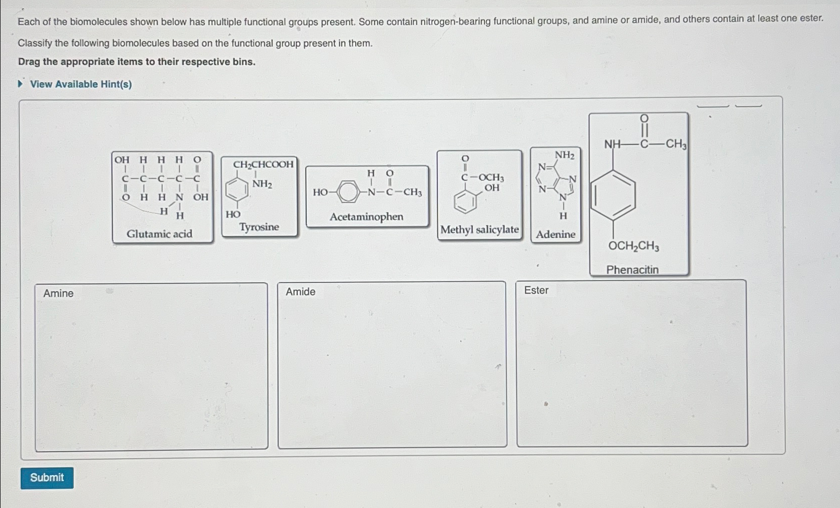 Solved Each of the biomolecules shown below has multiple | Chegg.com