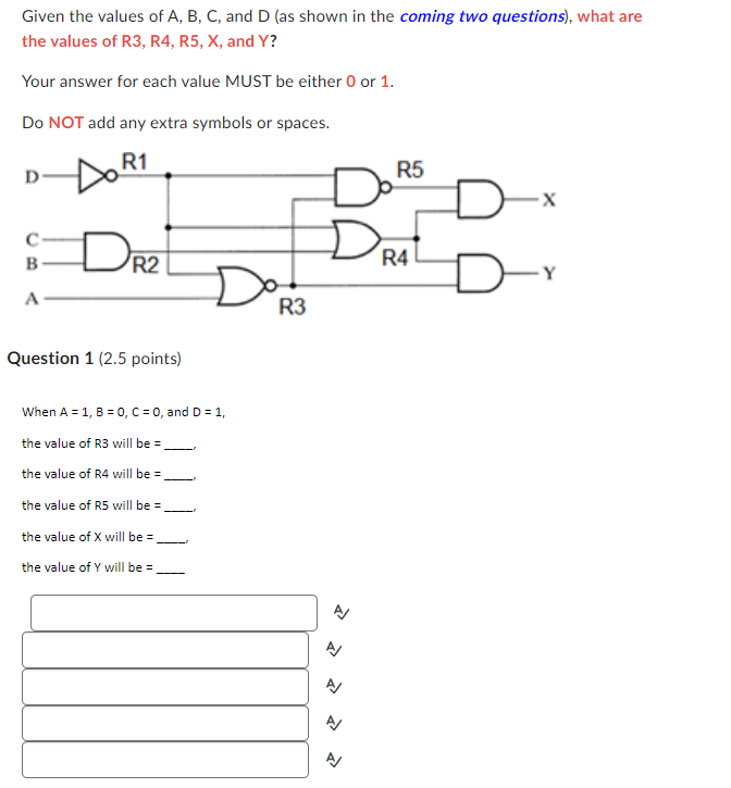 Solved Given the values of A,B,C, ﻿and D (as shown in the | Chegg.com