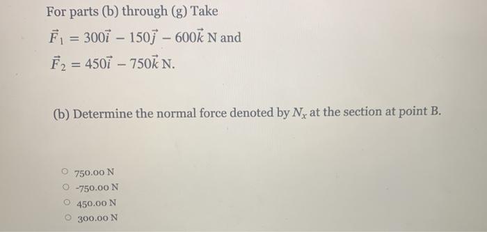 Solved Determine the x, y, z components of internal loading | Chegg.com