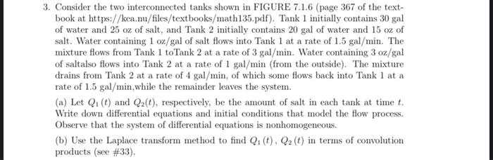 Solved 3. Consider the two interconnected tanks shown in | Chegg.com