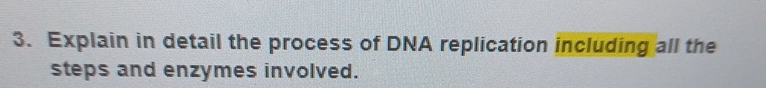 Solved Explain in detail the process of DNA replication | Chegg.com
