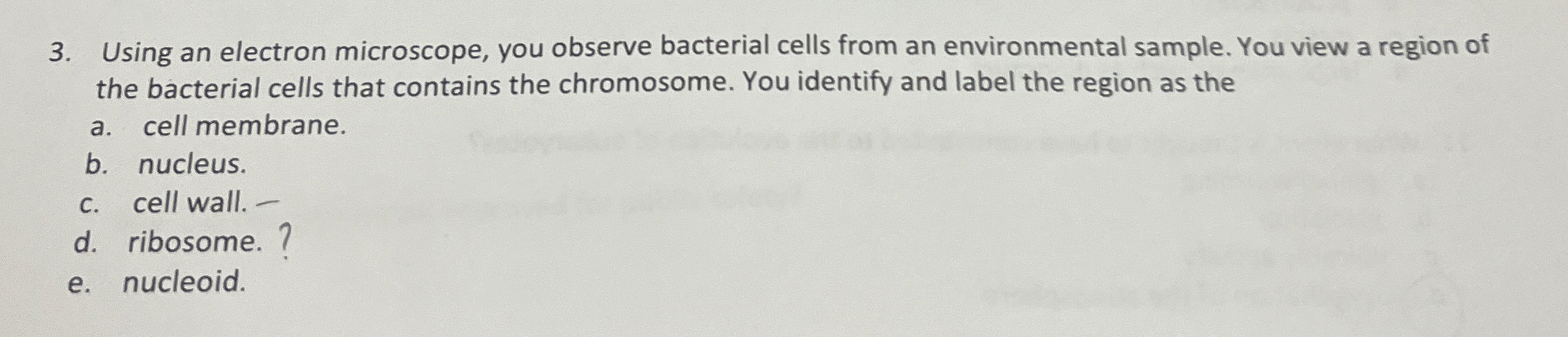 Solved Using an electron microscope, you observe bacterial | Chegg.com