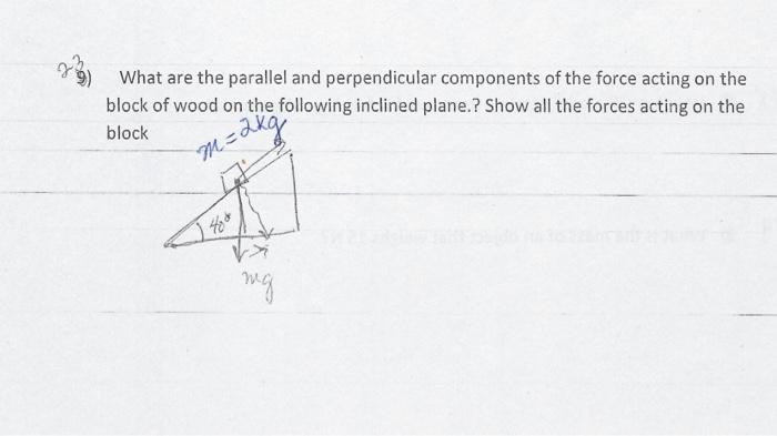 Solved What are the parallel and perpendicular components of | Chegg.com