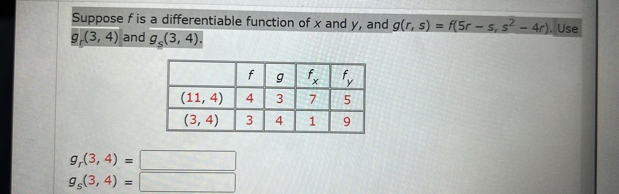 Solved Suppose f ﻿is a differentiable function of x ﻿and y, | Chegg.com