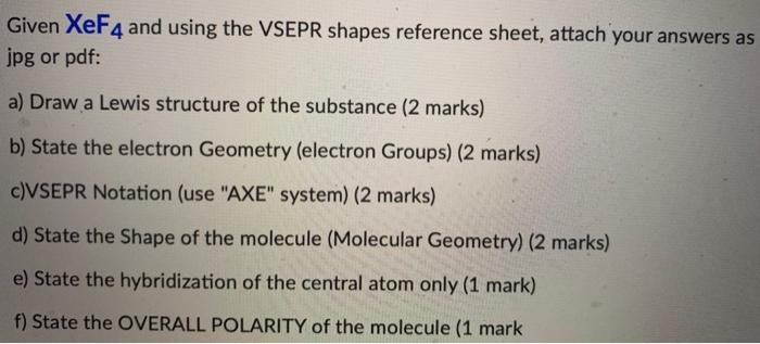 Solved Given HCN and using the VSEPR shapes reference sheet, | Chegg.com