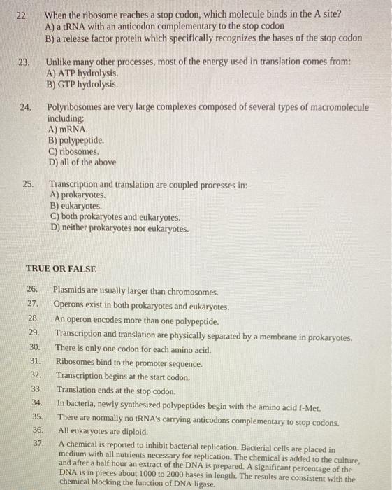 Solved 14. What is the name of the multi-subunit enzyme | Chegg.com